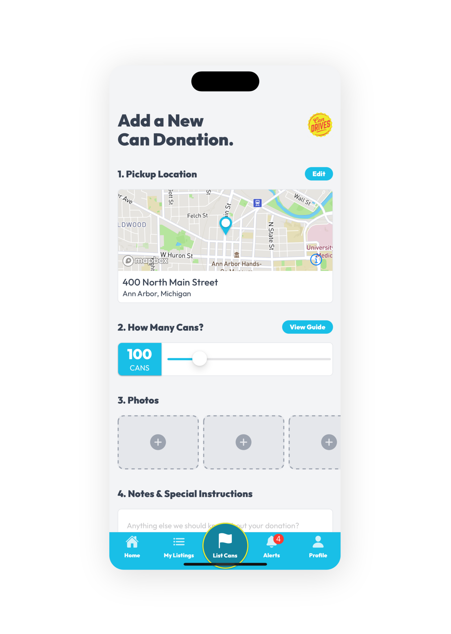 CanDrives App: Recycle Cans, Support Community